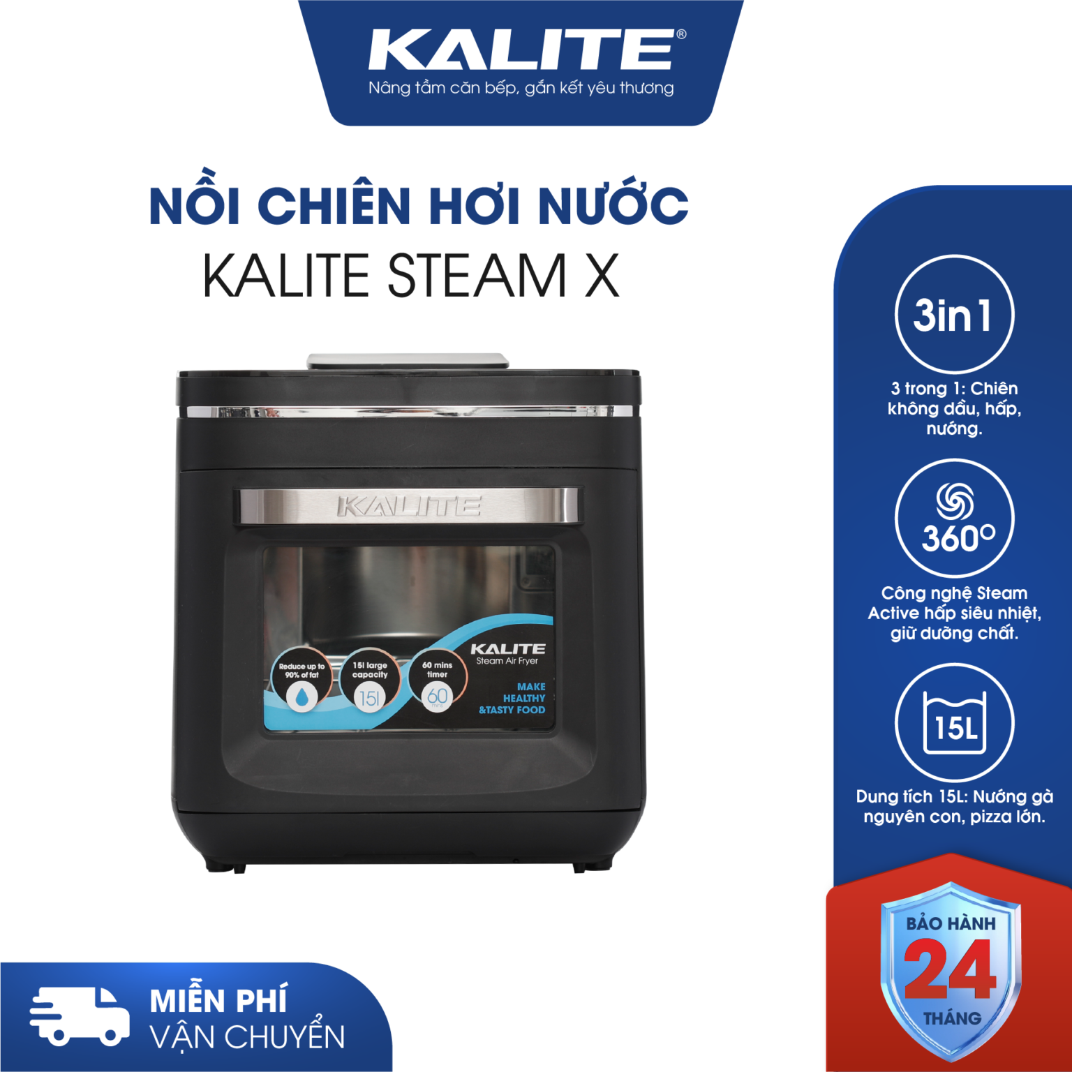 KALITE STEAM X - Nồi chiên hơi nước Steam X